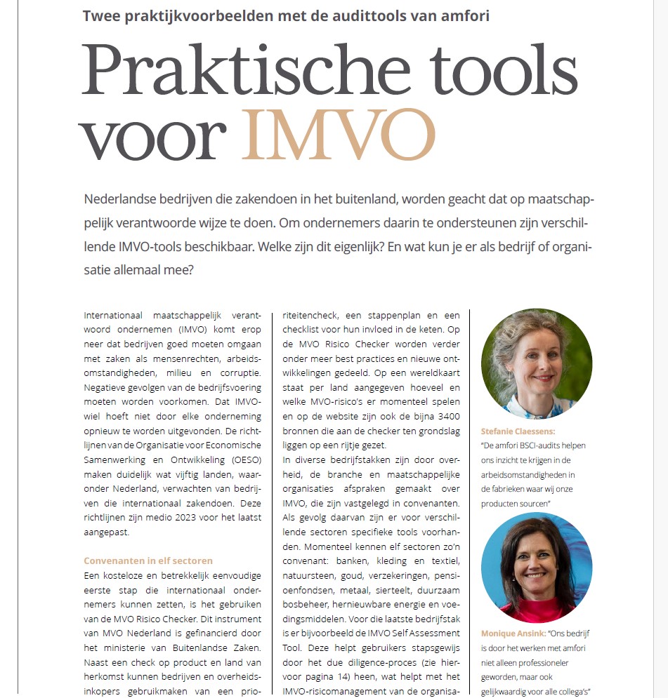 Globe artikel: Twee praktijkvoorbeelden met de audittools van amfori ...